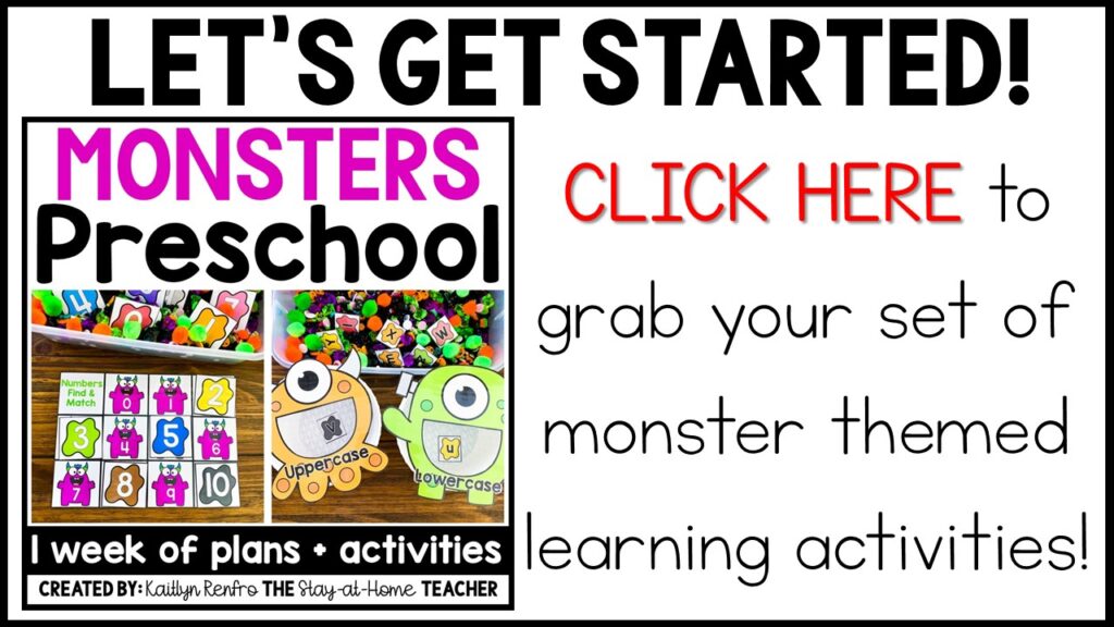 Halloween Monster Preschool Theme with 15 Fun Math & Literacy ...