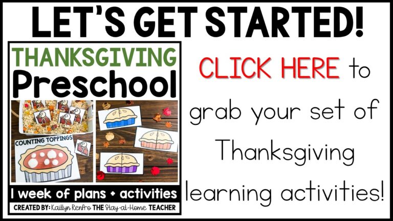 Thanksgiving Preschool Theme with 15 Fun Math & Literacy Activities ...