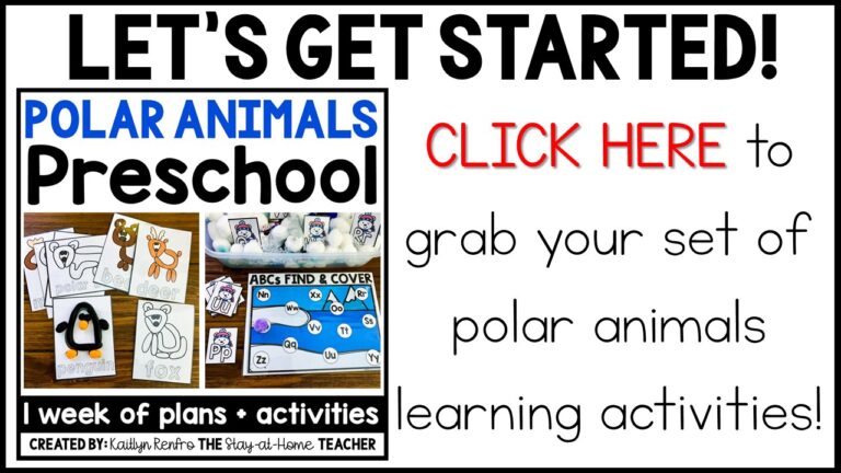 Polar Animals Preschool Theme with 15 Fun Math & Literacy Activities ...