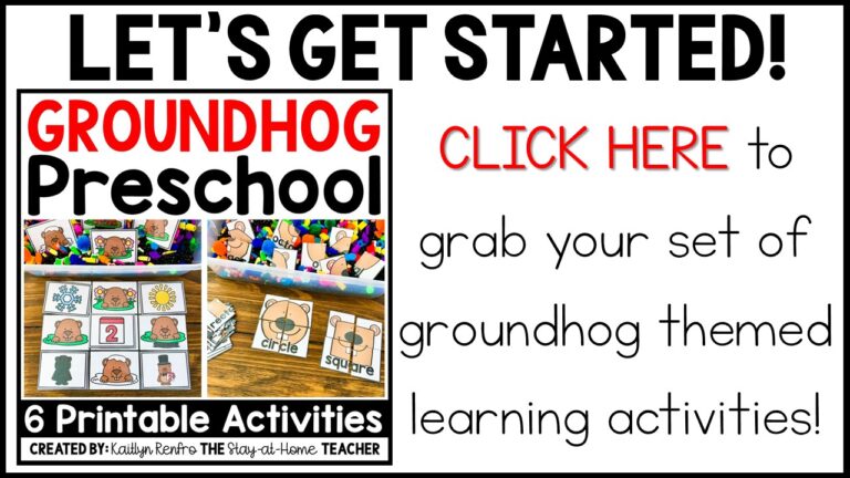 Groundhog Day Preschool Theme with 6 Fun Math & Literacy Activities ...