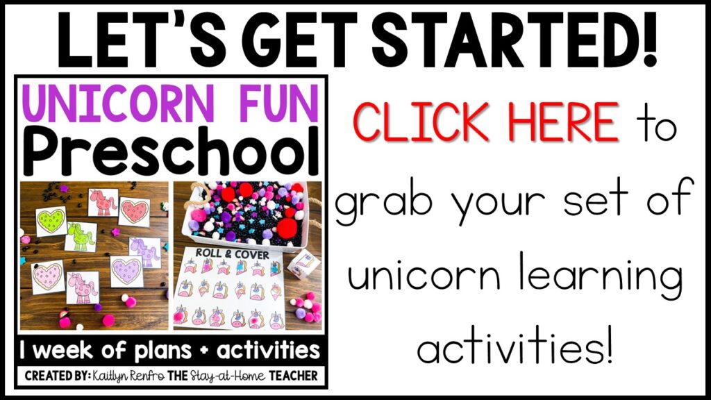 Unicorn Preschool Theme with 15 Fun Math & Literacy Activities - The ...