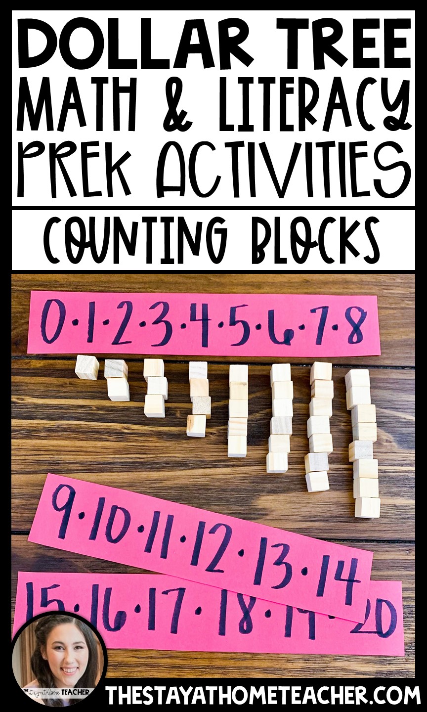 Dollar Tree Wooden Blocks Math and Literacy Activities for Preschoolers ...