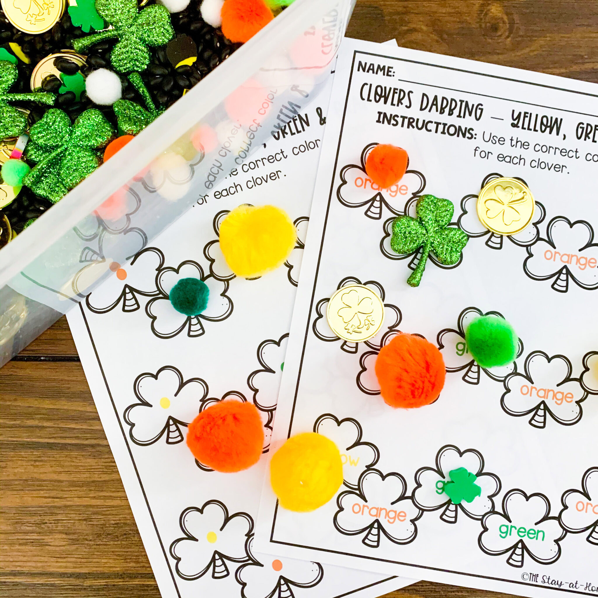 St. Patrick's Day Sensory Bins and Fine Motor Skill Activities - The ...