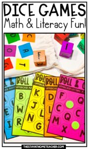 Math and Literacy Dice Games for Little Learners - The Stay-at-Home Teacher