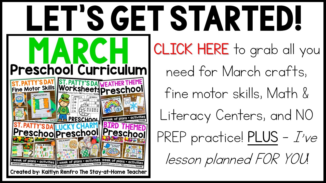 4 Exciting March Preschool Themes - The Stay-at-Home Teacher