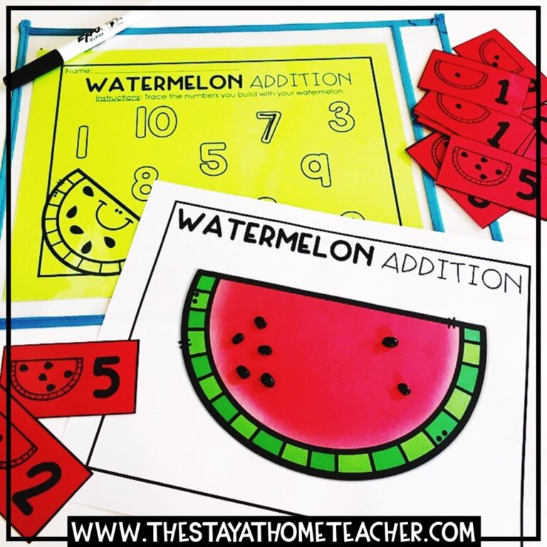 Summer Math and Literacy Centers for Little Learners - The Stay-at-Home ...