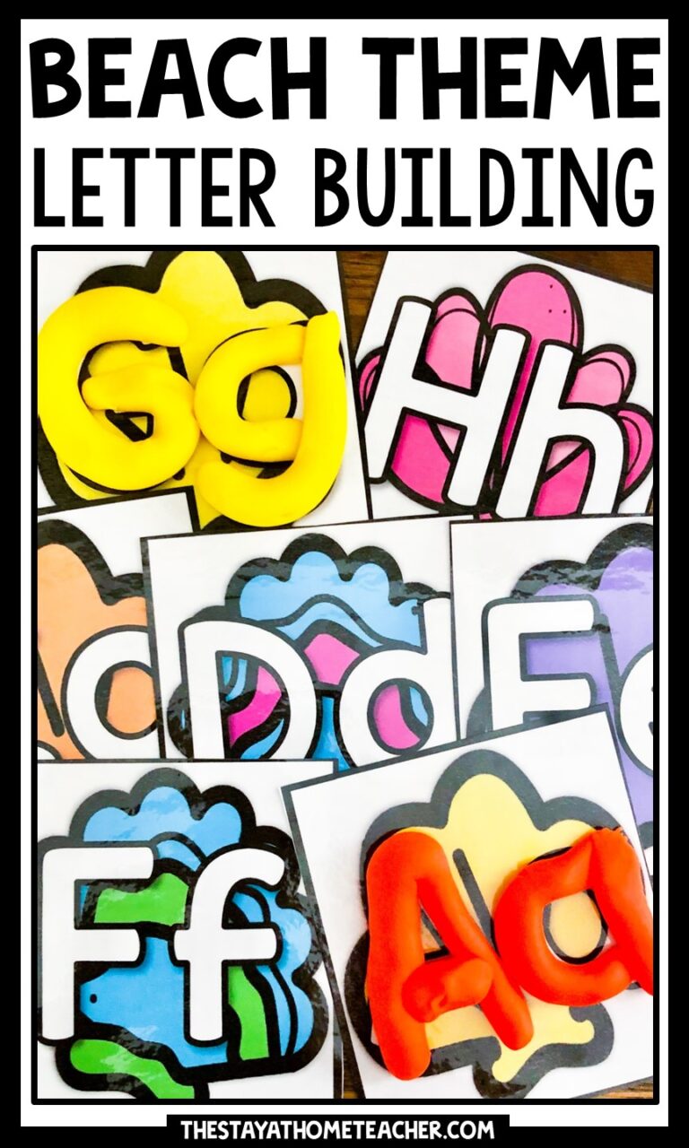 Beach Math and Literacy Activities for 2-5 Year Olds - The Stay-at-Home ...