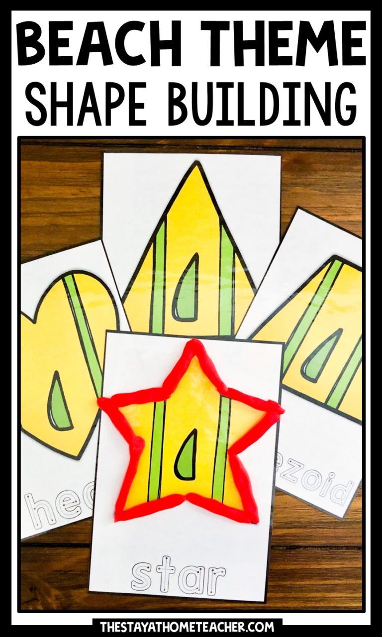 Beach Math and Literacy Activities for 2-5 Year Olds - The Stay-at-Home ...