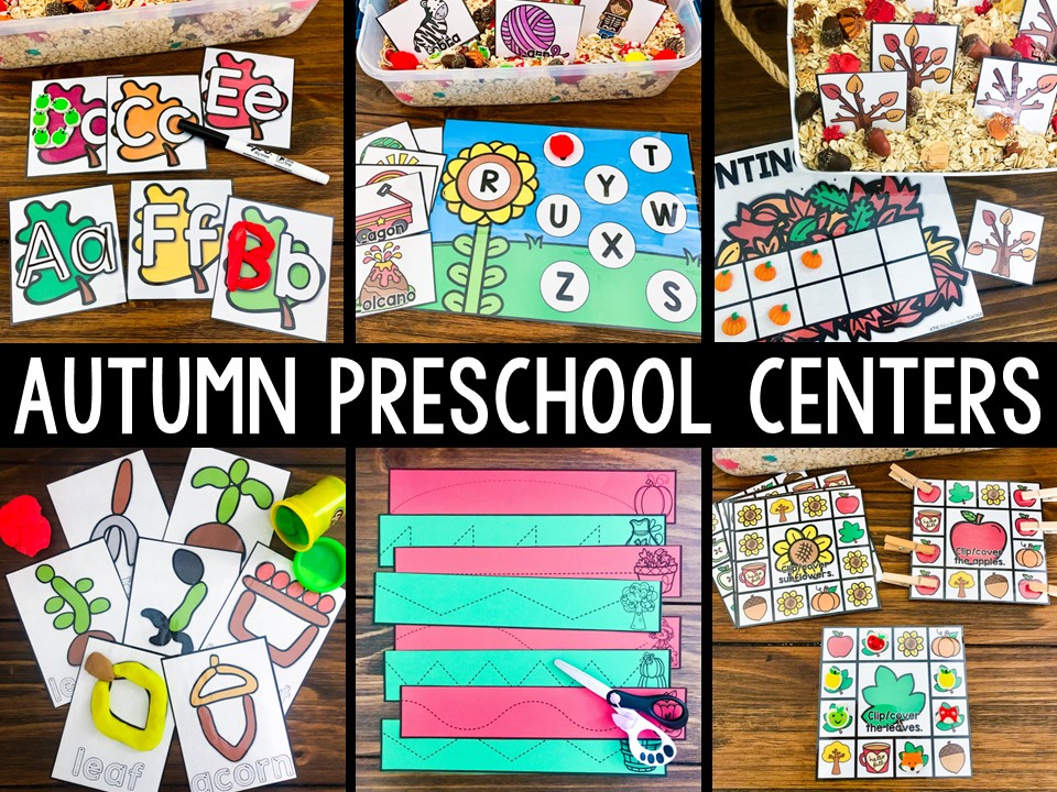 Fall Preschool Theme with 15 Fun Math & Literacy Activities - The Stay ...