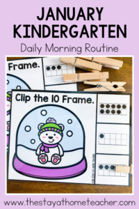 January Kindergarten Morning Routine - The Stay-at-Home Teacher