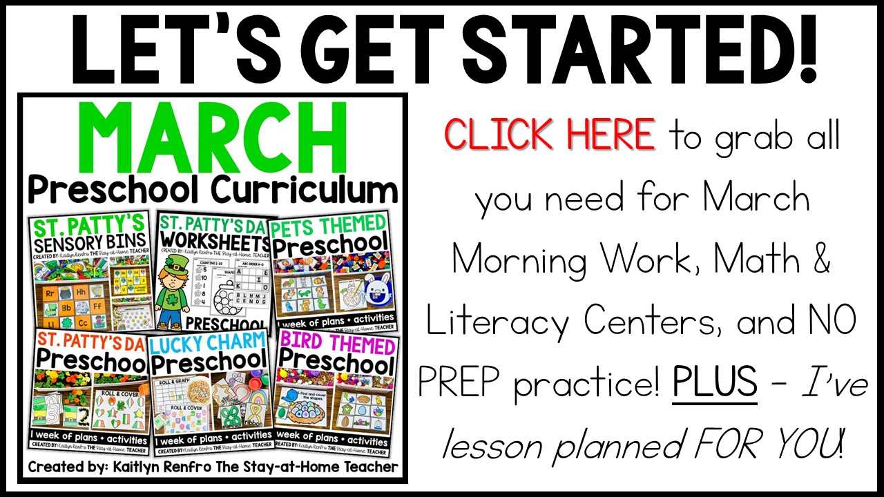 4 Exciting March Preschool Themes - The Stay-at-Home Teacher