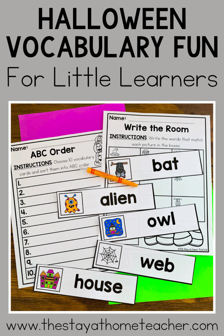 5 Fun Halloween Vocabulary Centers for Children - The Stay-at-Home Teacher