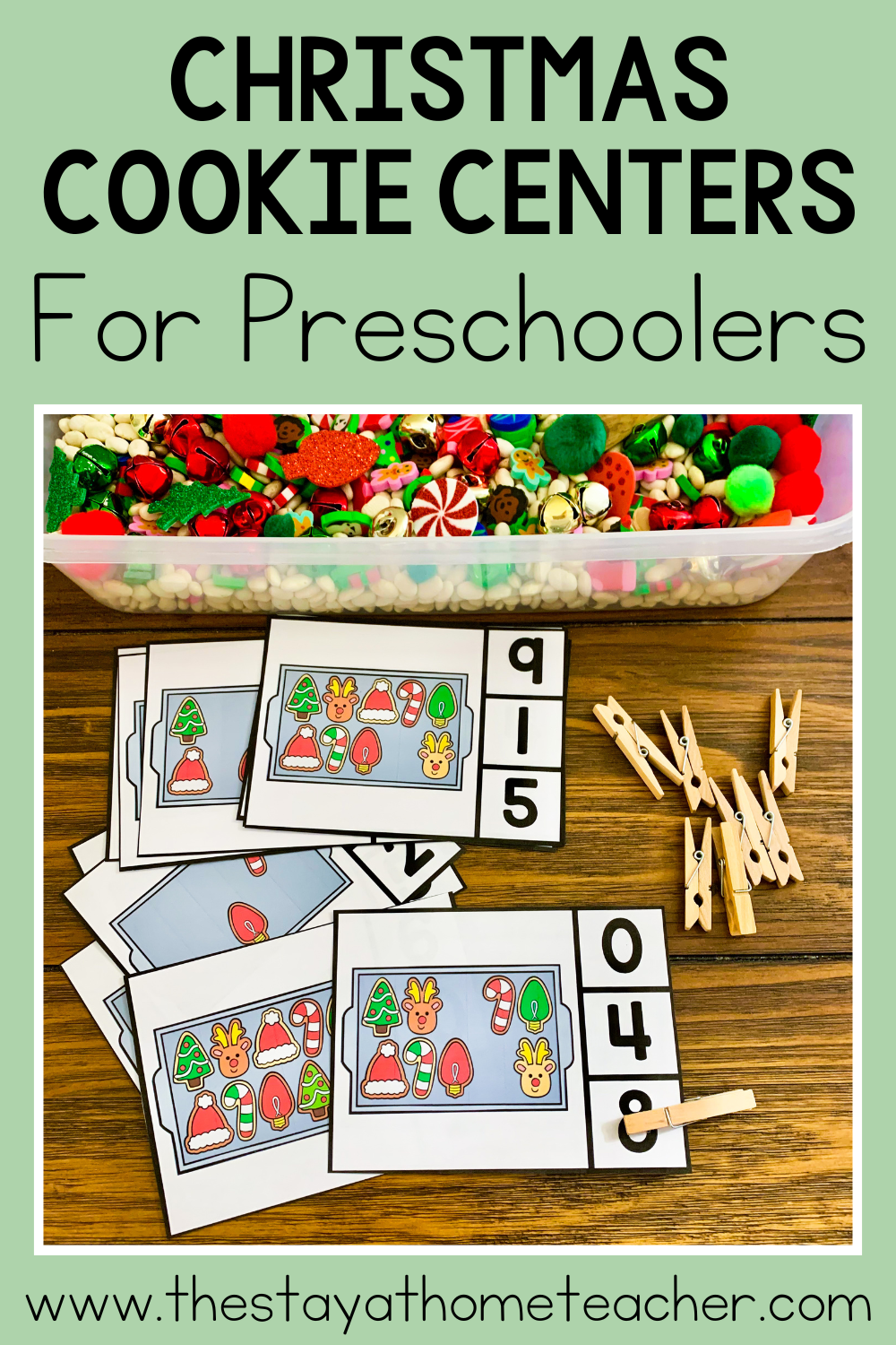 Christmas Cookie Preschool Theme with 6 Fun Math & Literacy Activities ...