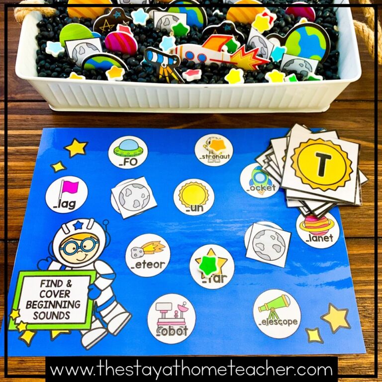 Space Preschool Theme with 15 Fun Math & Literacy Activities - The Stay ...