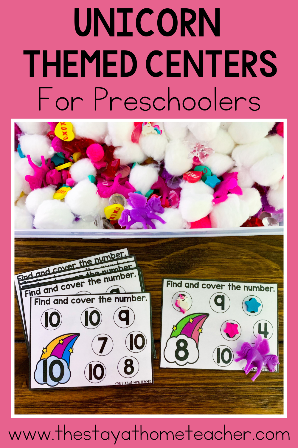 Unicorn Preschool Theme with 15 Fun Math & Literacy Activities - The ...