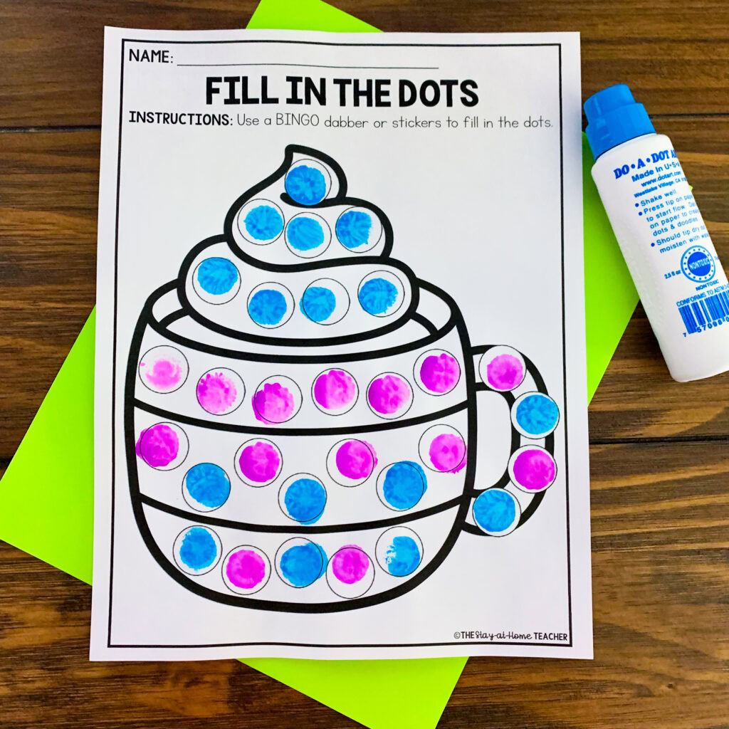 Winter Fine Motor Crafts: 25 NO PREP Printables - The Stay-at-Home Teacher