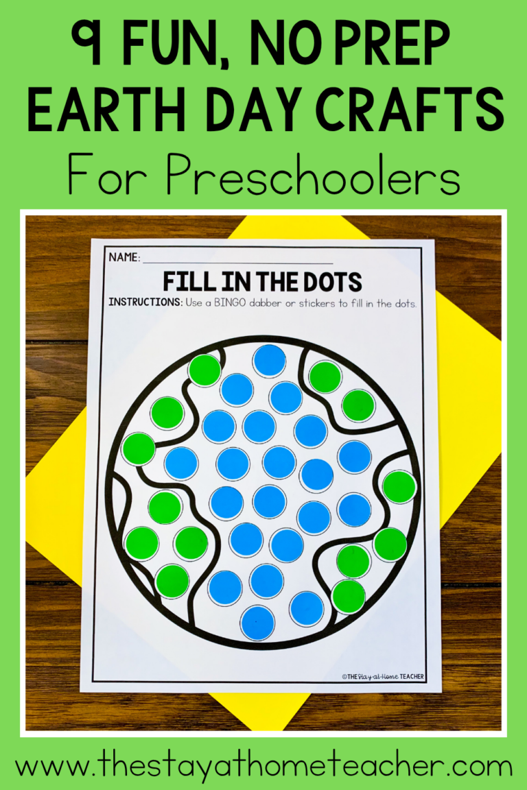 Earth Day Crafts: 9 NO PREP Fine Motor Skills Printables - The Stay-at ...